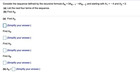 Solved Consider The Sequence Defined By The Recursive