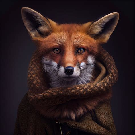 3d Fox Avatar For Web Account Or Games Online Stock Illustration