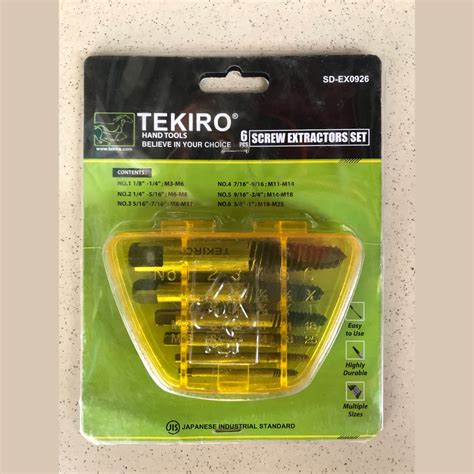 Jual Tekiro Hand Tap Tab Ulir Balik Drat Kiri Baut Patah 6 Pcs Screw