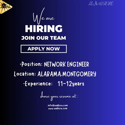 Zealhire Inc On Linkedin ·position Network Engineer Location