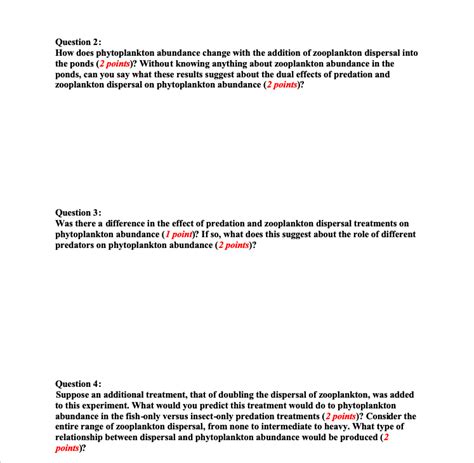 Solved Part Ii How Do Predation And Dispersal Interact To