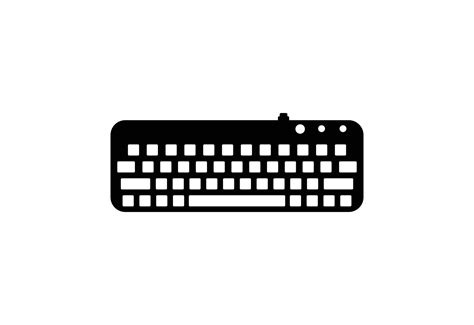 Abstract Computer Keyboard Logo Design Vector Silhouette Keyboard Icon Vector Illustration
