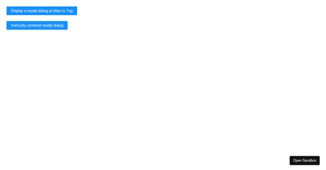 To Customize The Position Of Modal Antd4162 Codesandbox