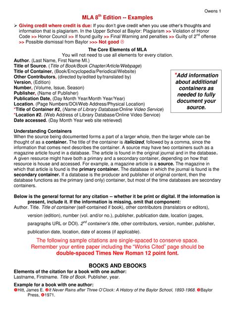 Fillable Online Mla 8 Edition Examples Fax Email Print Pdffiller