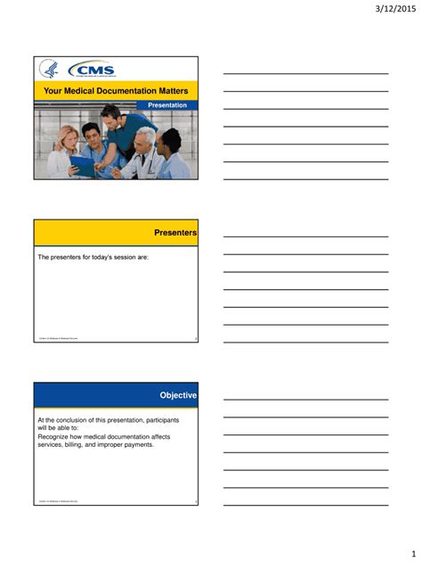 Fillable Online Cms Your Medical Documentation Matters Documentation For Providers Cms Fax