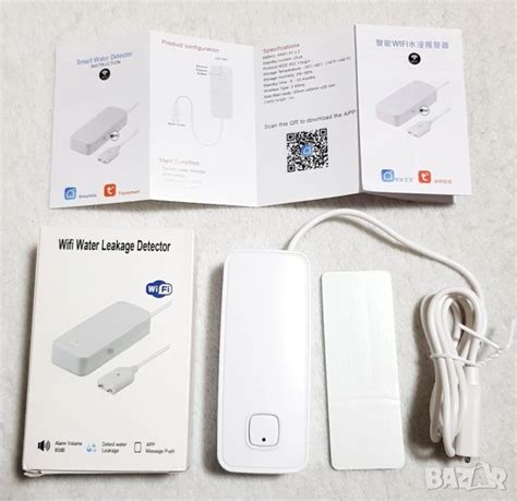 Wifi Сензор за вода Tuya Smart Life датчик против наводнение аларма в Друга електроника в гр