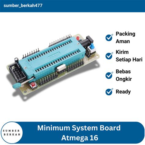 jual minimum system board atmega16 kota surabaya sumber berkah477