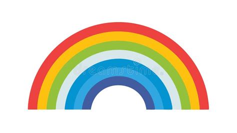 Rainbow Arch Icon Flat Design Nature Weather Hope Symbol Vector Design Generative Ai Stock