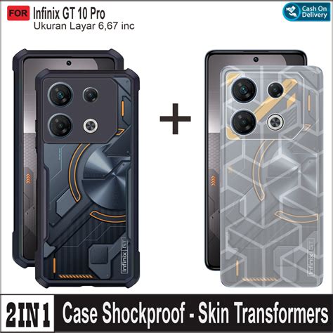 Jual Case Infinix Gt Pro Paket In Hardcase Armor Shockproof Free Skin Carbon Shopee Indonesia