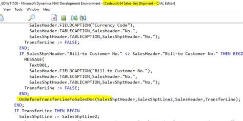 Event Request For C64 Sales Get Shipment Createinvlines · Issue 1279 · Microsoftal · Github