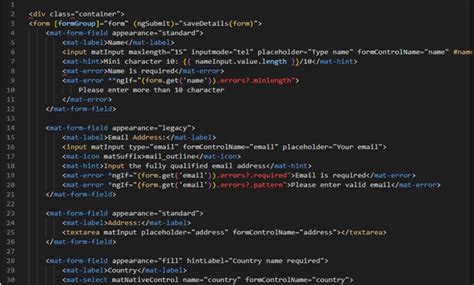 Angular Material Form Example How To Create Angular Material Form