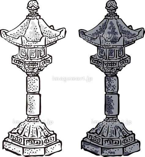 浮世絵 灯篭 その1のイラスト素材 202622255 イメージマート