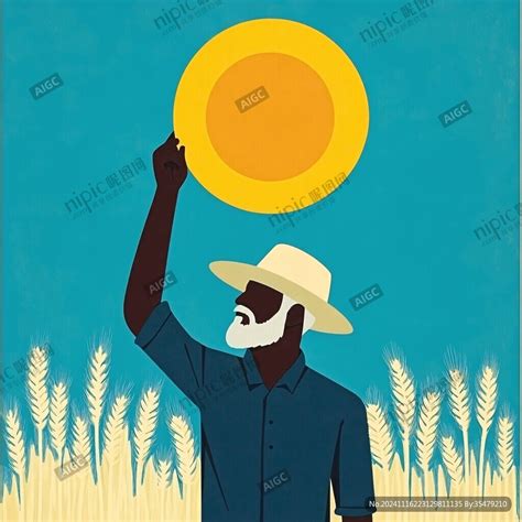 Ai创作图农民抱麦子插画 抱麦穗的农民秋收 抱着麦子的农民 农民与粮食 农民庄稼插画 抱麦穗的人 举手臂的农民 抱粮食的农民 农民和粮食 农民插画设计 农民形象设计 农夫人物插画 丰收的农民