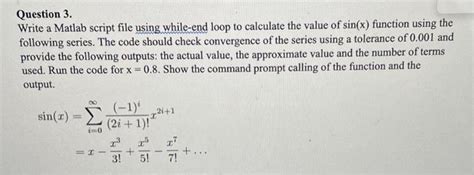 Solved A Question 3 Write A Matlab Script File Using