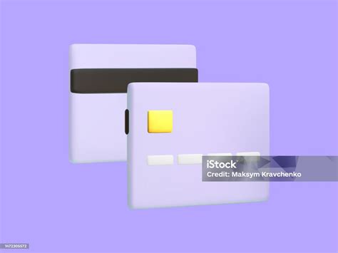 만화 스타일의 보라색 신용 카드 앞면과 뒷면보기 금융 거래 및 지불 은행 운영 온라인 결제 또는 쇼핑을위한 신용 카드 벡터 그림