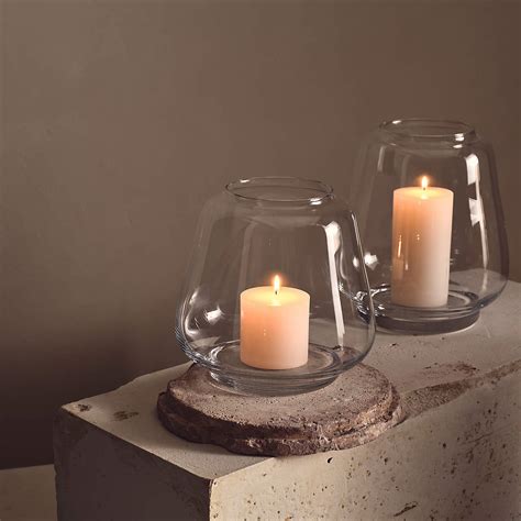 Gio Small Glass Hurricane Candle Holder Cb2