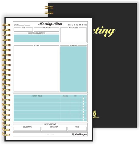 Xplnbo Meeting Notebook For Work With Action Items