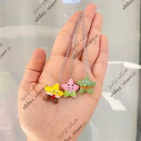 خرید و قیمت گردنبند ست دوستی سه نفره باب اسفنجی پاتریک اختاپوس گردنبند دوستی گردنبند فانتزی