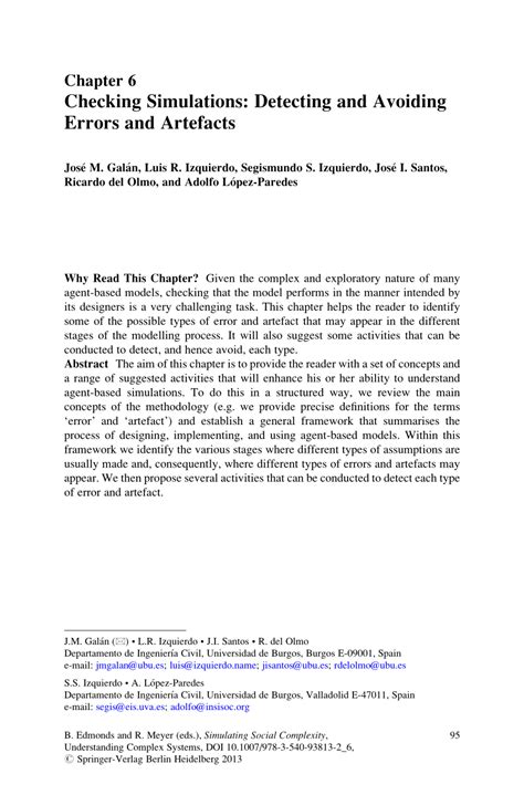 pdf checking simulations detecting and avoiding errors and artefacts