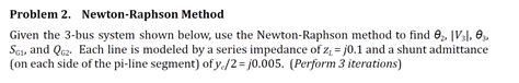 Solved Problem 2 ﻿newton Raphson Methodgiven The 3 Bus