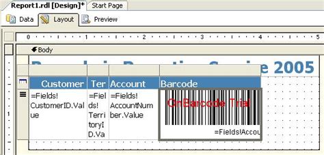 Barcode For Ssrs 2005 Sql Server Reporting Services