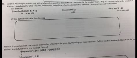 Solved Higher Order Function In 18 Assume You Are Working
