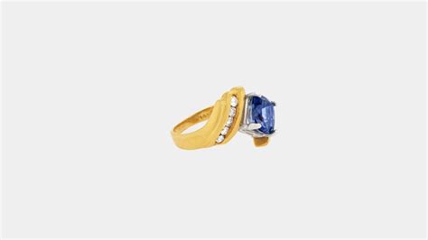 Kayanite Ring 2 5 Carat With Diamonds 14k Gold For Sale At 1stdibs