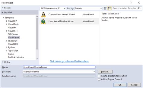 Creating A Basic Linux Kernel Module With Visual Studio Sysprogs