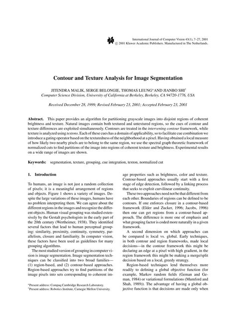 Contour And Texture Analysis For Image Segmentation