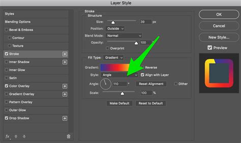 Is It Possible To Replicate An Angle Gradient Layer Style From