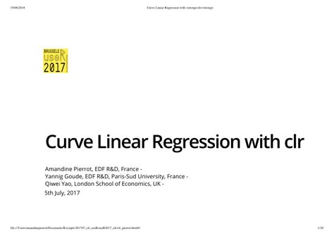 Pdf Curve Linear Regression With Clr