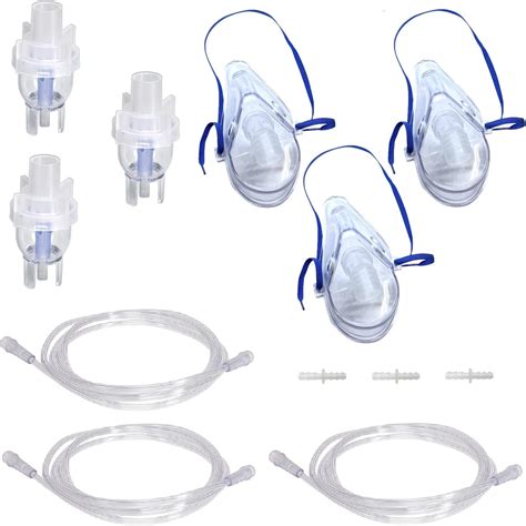 Resone 3pk Nebulizer Replacement Accessories W Cup Adult Mask 7 Tubing Connector