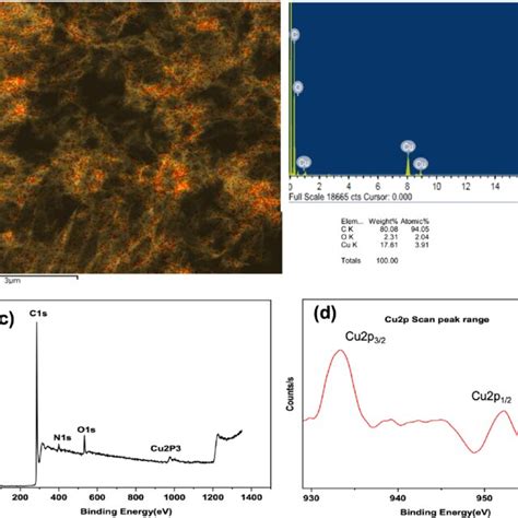 A Tem Image B Tem Eds Analysis Spectrum C Xps Wide Spectrum And D Xps