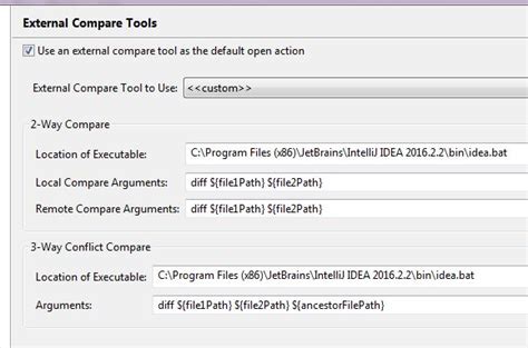 Intellij Idea Use Intelijj As Default Diffmerge Tool In Eclipse