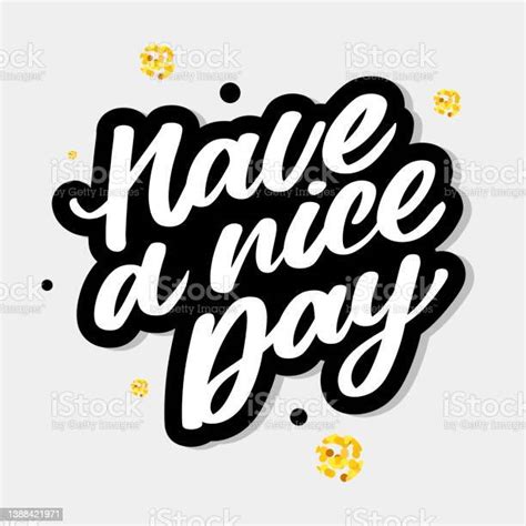 즐거운 하루 보내세요 손으로 그려 글자 흰색 배경에 고립 포스터 인사말 카드 배너 디자인 요소입니다 벡터 일러스트 레이 션 0