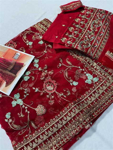 M B Cotton Anrakha Suits By Sadia