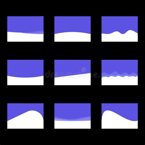 Separator Header For Web Page Design Flat Vector Illustration Set Of