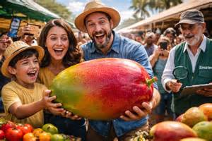 Família Descobre Manga Gigante De Quase 3 Kg Mobiliza Feira Agrônomo