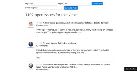 Rsk Github Issues Example Codesandbox