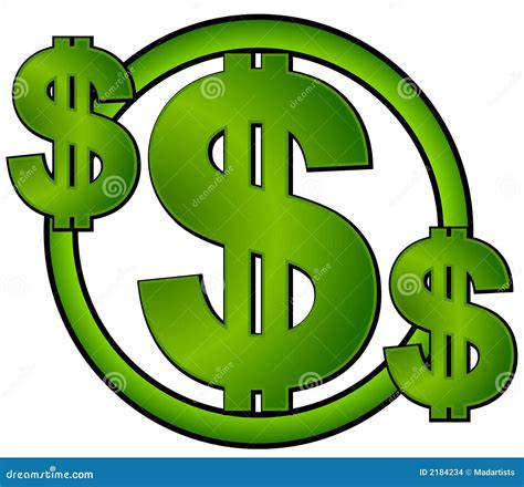 Green Dollar Signs In A Circle Stock Vector Illustration Of