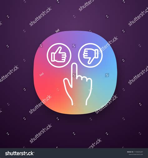 Like Dislike Buttons Click App Icon Stock Vector Royalty Free 1144605287 Shutterstock