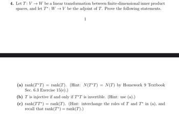 Answered Let A Be An M X N Matrix With Real Or Complex Entries Use The Results In The