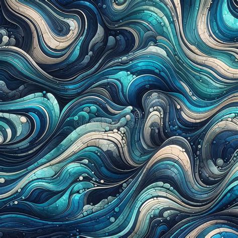 Abstract Blue Swirls Intertwine In A Mesmerizing Pattern Stock Illustration Illustration Of