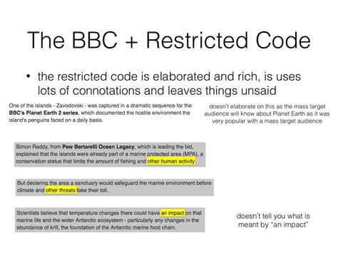 Elaborated And Restricted Codes