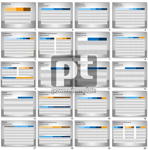 Columns And Rows Collection Powerpoint Charts Presentation Topics Powerpoint
