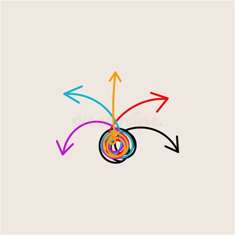 Four Arrows Pointing In Different Directions Stock Vector Illustration Of Four Incompatible