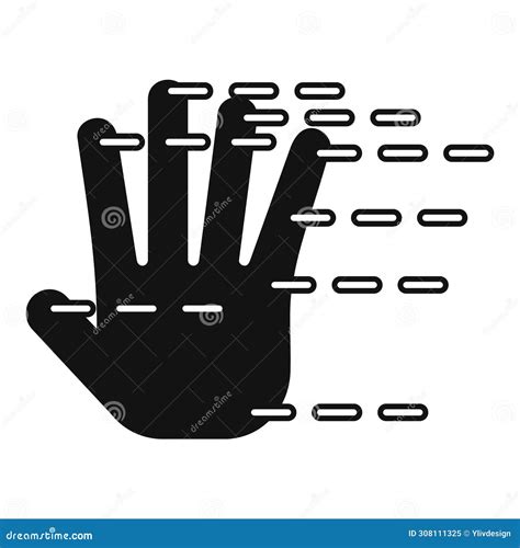 Palm Scanning Icon Simple Vector Biometric Signature Stock Vector Illustration Of Access