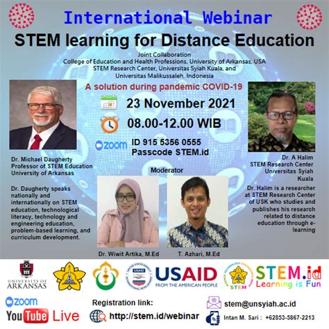 international webinar stem learning for distance education stem indonesia