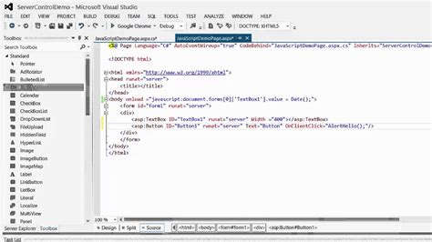 webforms using javascript youtube
