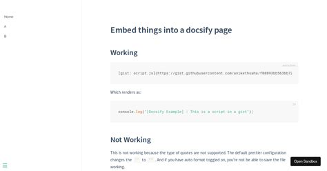 Docsify Template Forked Codesandbox
